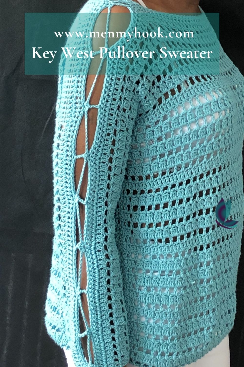 How to make an easy modern crochet pullover sweater - Key West Pullover