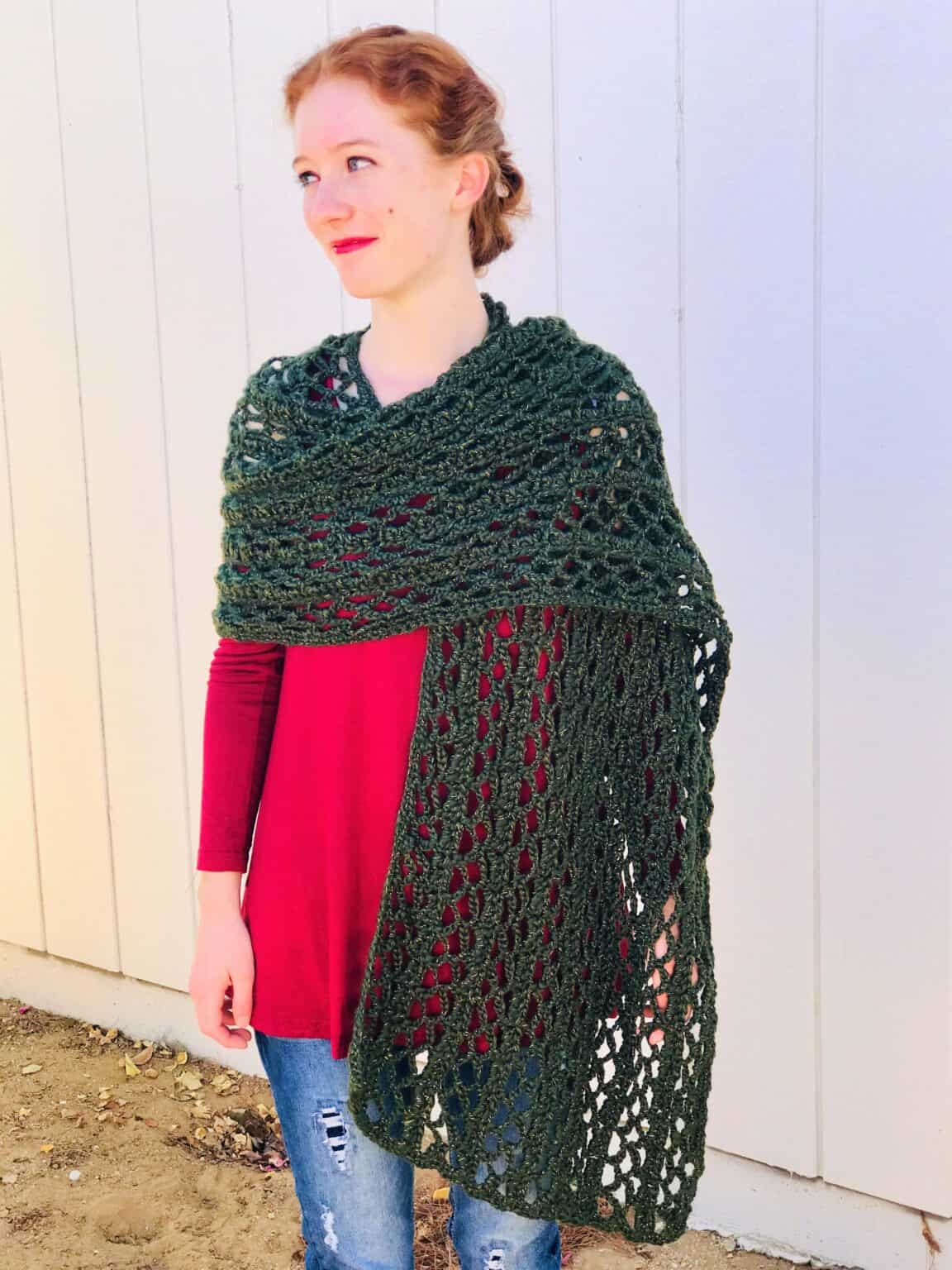 30 FREE Rectangular Shawl Crochet Patterns