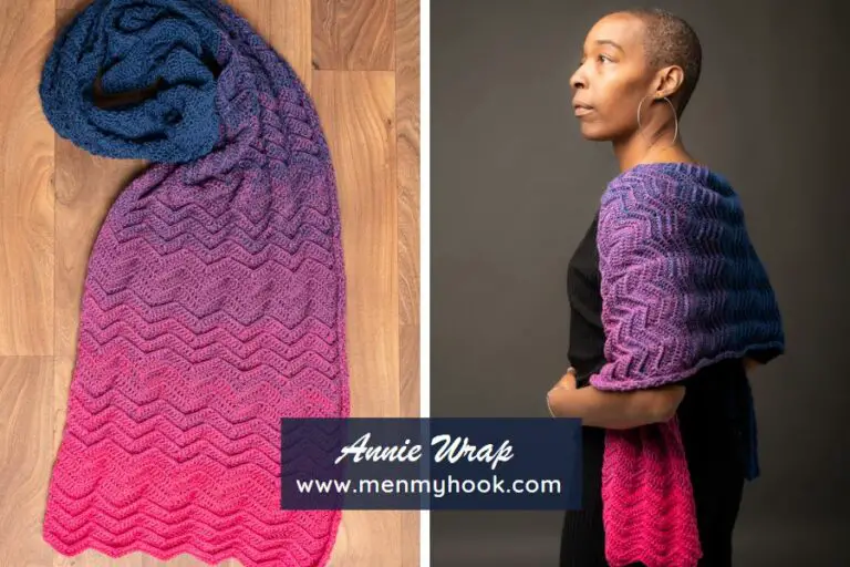 Easy Chic Raised Chevron Crochet Pattern - Annie Wrap